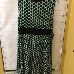 Dresses | Womens V Neck Sleeveless Stretch Dress Wo Tags Blk Grn Wht ...